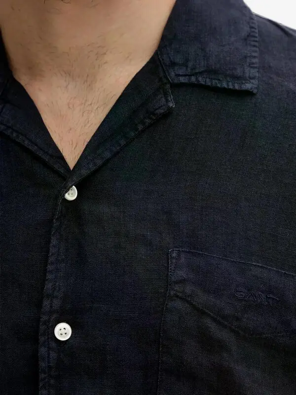 Gant Short-sleeve Camp-collar Shirt - Blue