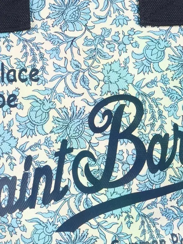 MC2 SAINT BARTH Floral Print Frayed Tote Bag