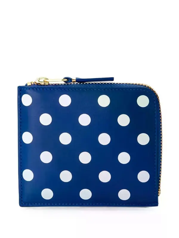 Comme Des Garçons Polka-dot Zip-around Wallet
