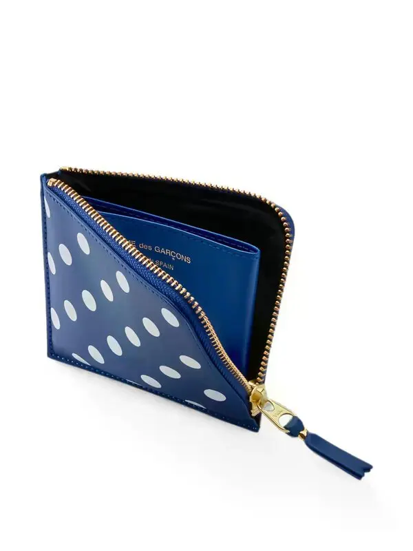 Comme Des Garçons Polka-dot Zip-around Wallet