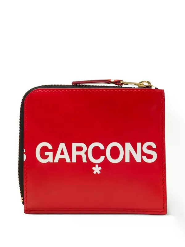 Comme Des Garçons Huge Logo Zip-around Wallet - Red