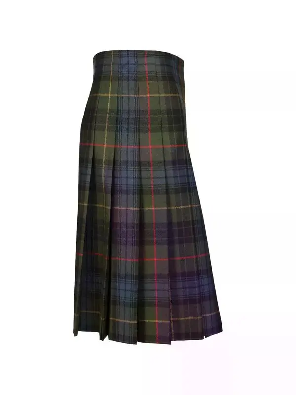 Etro Pleated Check-pattern Midi Skirt