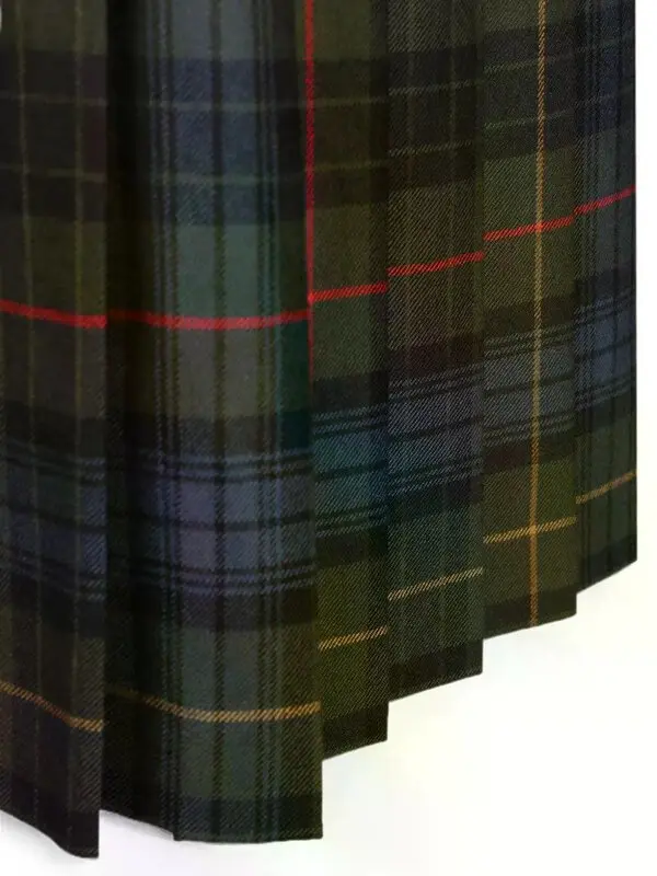Etro Pleated Check-pattern Midi Skirt
