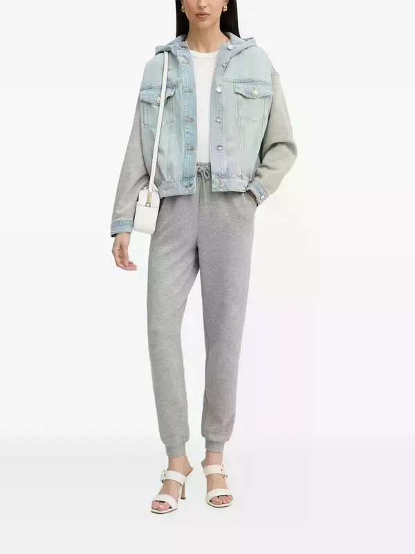 Liu Jo Hooded Paneled Denim Jacket