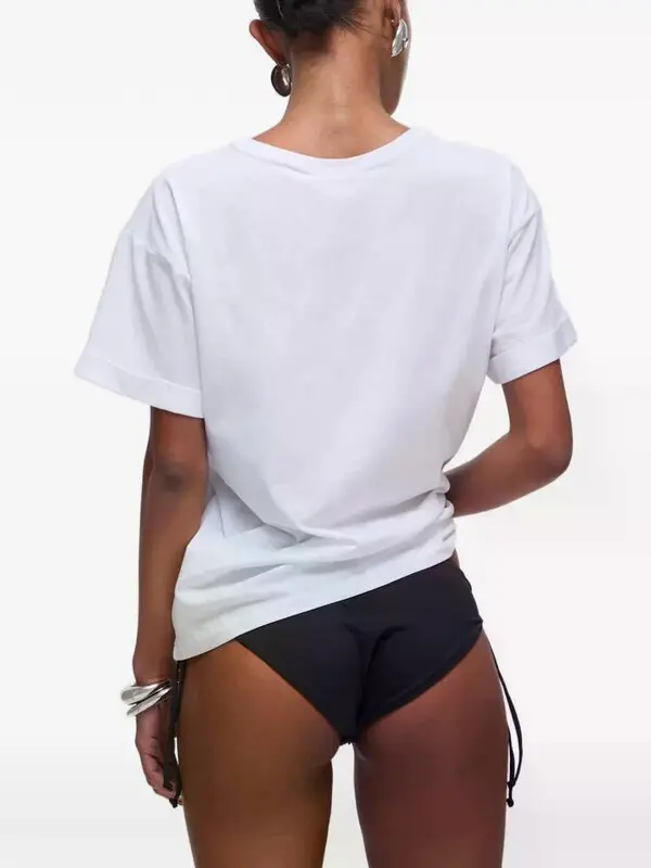 Liu Jo Embellished Graphic Print T-shirt - White