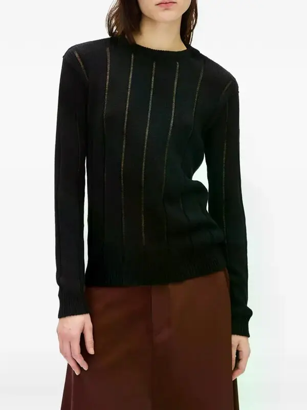 ANN DEMEULEMEESTER Ribbed Knit Open Back Sweater