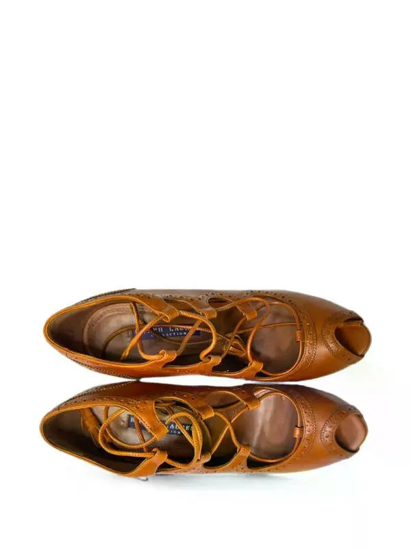 Ralph Lauren Peep-toe Brogue Ankle Boots