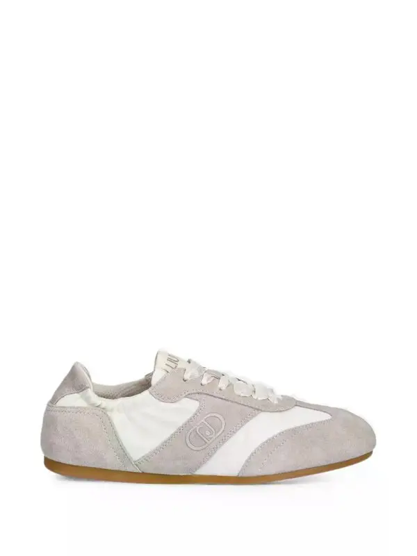 Liu Jo Suede Panelled Logo Patch Sneakers - Grey