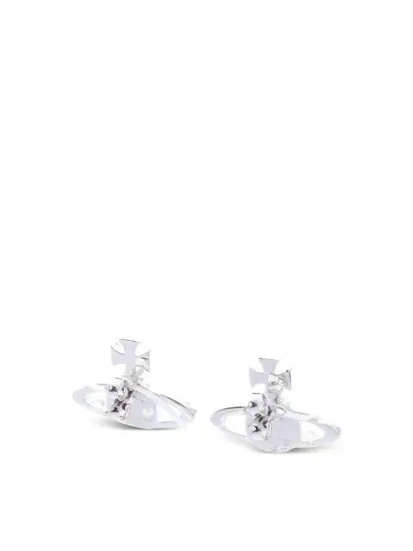 VIVIENNE WESTWOOD Mayfair Bas Relief Orb Motif Stud Earrings - Silver