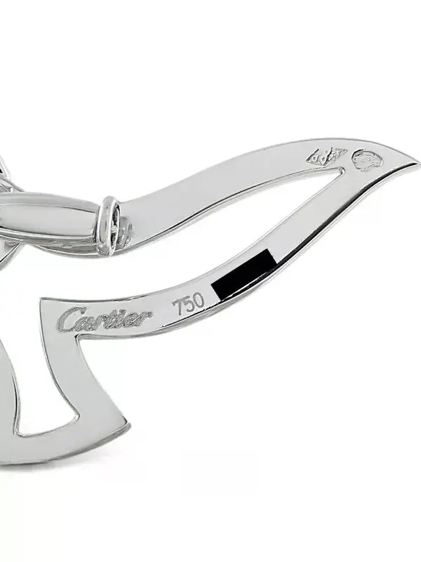 Cartier 18k White Gold Diamond Dove Motif Brooch