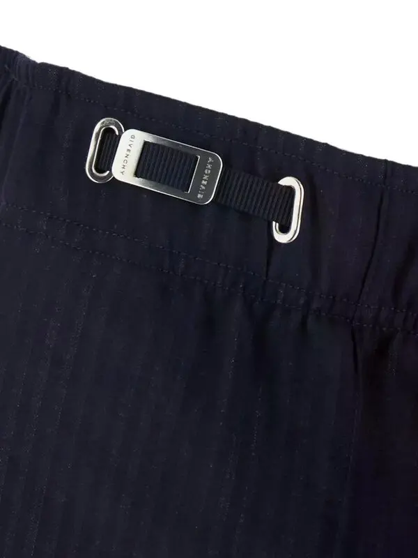 Givenchy Pinstripe Logo Buckle Trousers