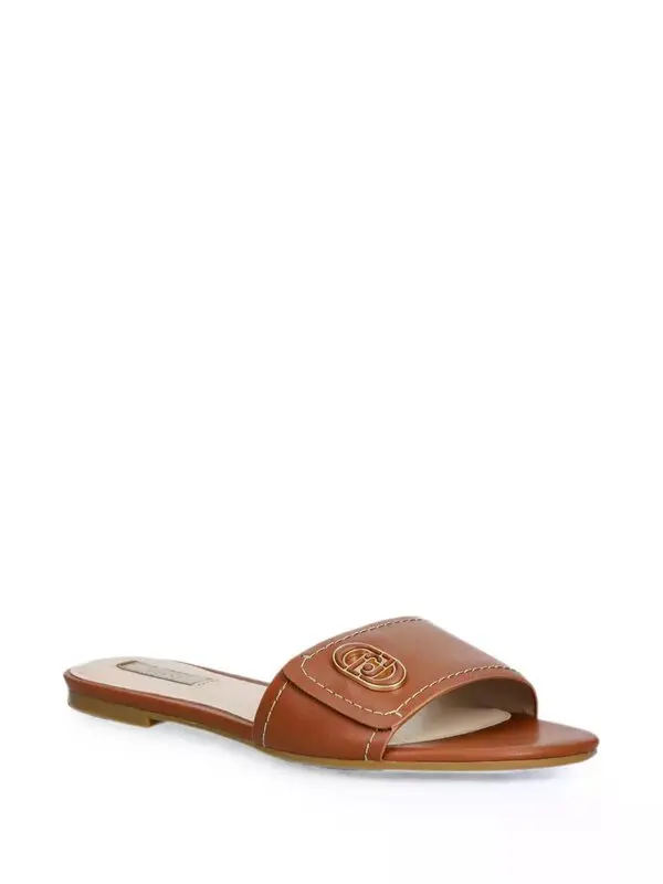 Liu Jo Logo-plaque Leather Sandals - Brown
