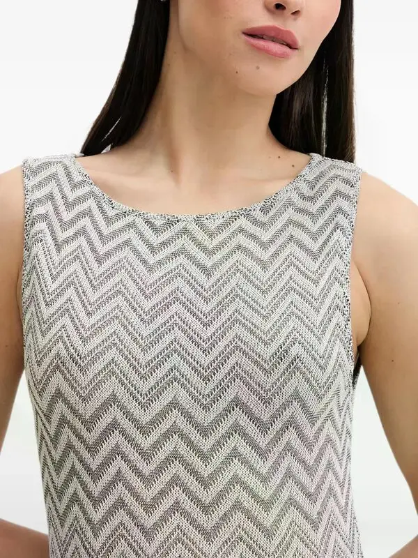 Liu Jo Chevron-knit Sleeveless Maxi Dress