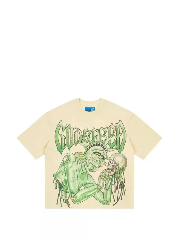 GODSPEED Graphic-print T-shirt - Neutrals