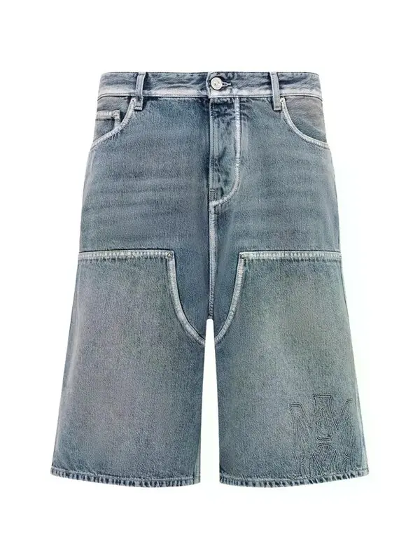Amiri Carpenter Shorts With Embroidered Logo