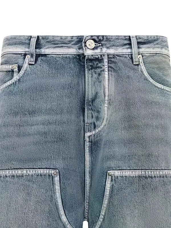 Amiri Carpenter Shorts With Embroidered Logo