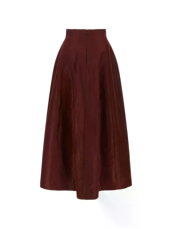 Alberta Ferretti High-waisted A-line Midi Skirt
