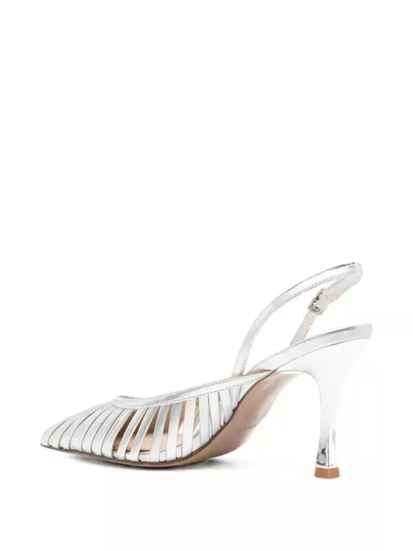 CAFÈNOIR Tone Metallic Cage Detail Slingback Stiletto Heeled Pumps
