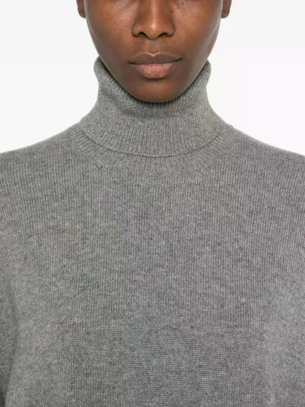 Brunello Cucinelli Fine Knit Roll Neck Sweater - Grey