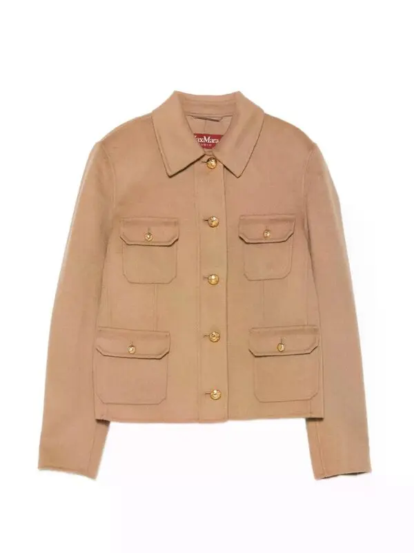 Max Mara Camel Brown Single-breasted Utility Jacket - Neutrals
