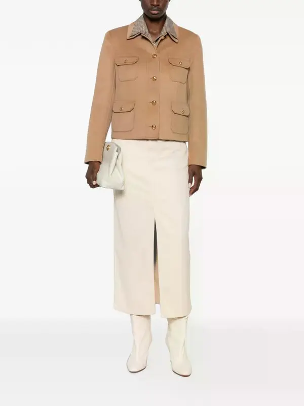 Max Mara Camel Brown Single-breasted Utility Jacket - Neutrals