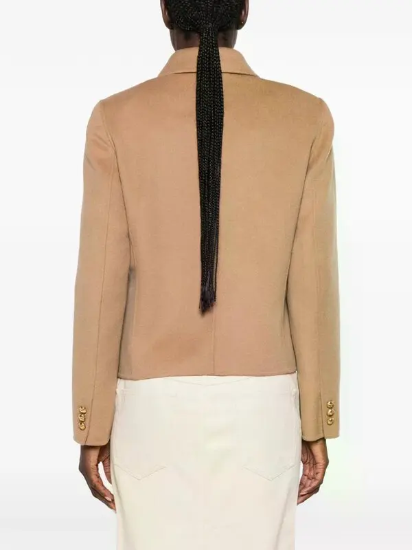 Max Mara Camel Brown Single-breasted Utility Jacket - Neutrals