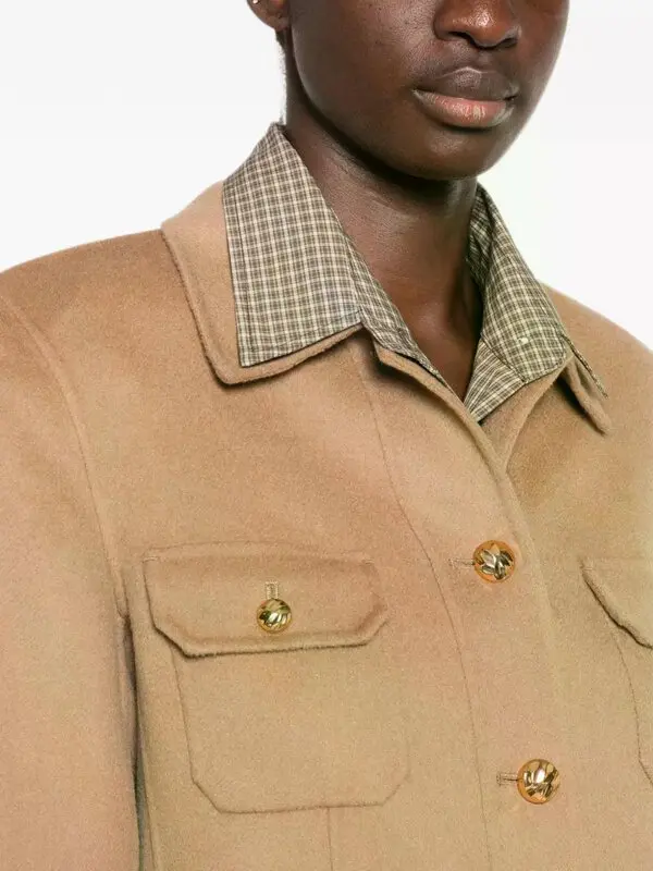 Max Mara Camel Brown Single-breasted Utility Jacket - Neutrals