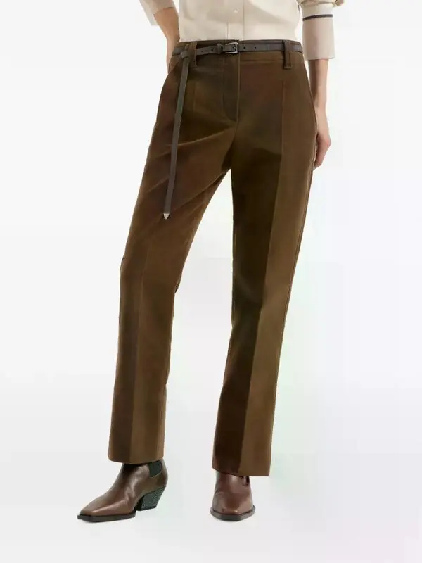 Brunello Cucinelli Stretch-cotton Moleskin Cigarette Trousers