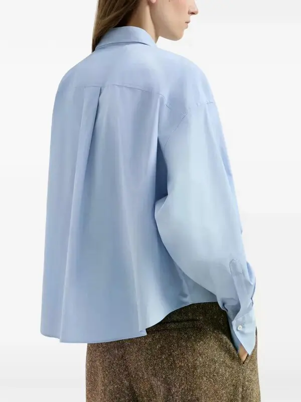 Brunello Cucinelli Cotton Poplin Shirt With Monili Detail