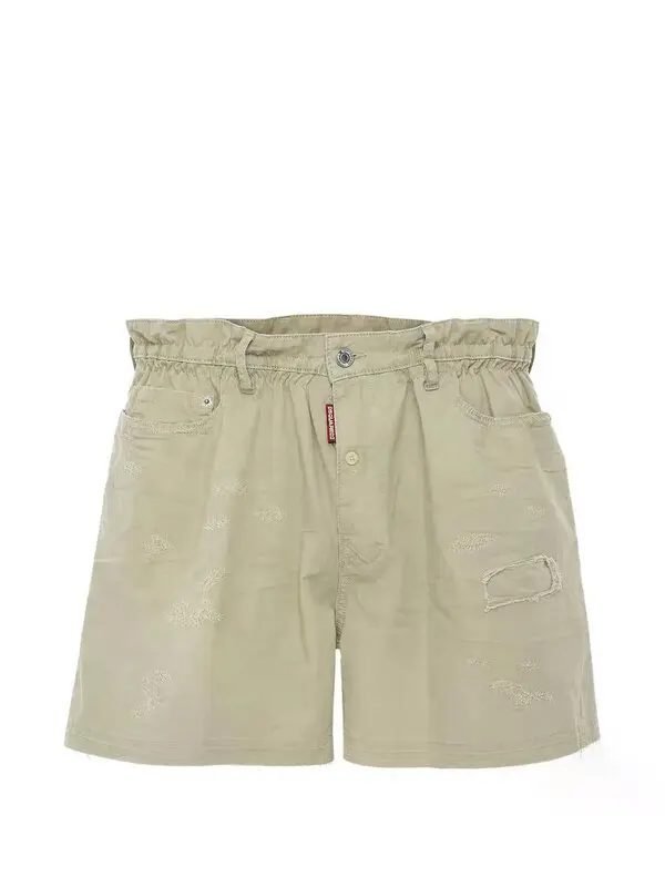 Dsquared2 Beige Cotton Distressed Shorts