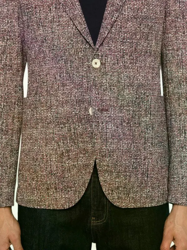 MANUEL RITZ Textured Single-breasted Cotton Blazer