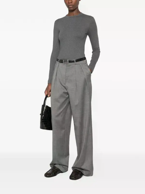 Brunello Cucinelli Long Sleeve Monili Chain Trim T-shirt
