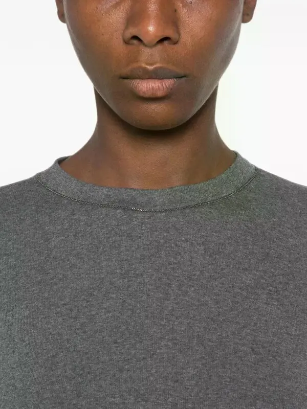 Brunello Cucinelli Long Sleeve Monili Chain Trim T-shirt