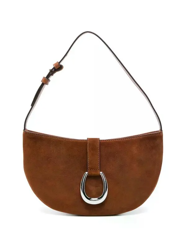 Staud Harlow Shoulder Bag With Horseshoe Buckle - Brown