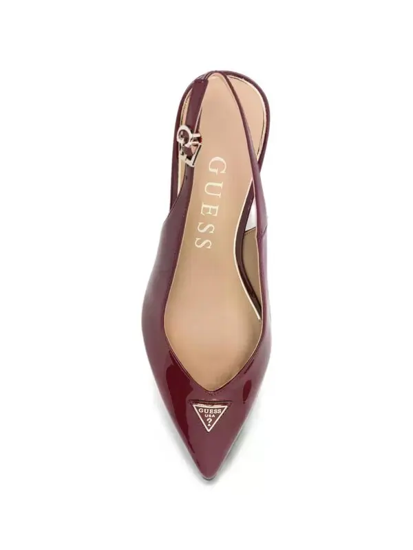 Guess Patent Leather Slingback Pumps - Red