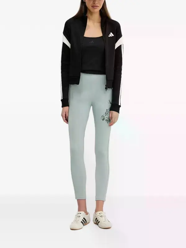 Adidas Tiro Nations Stripe Logo Mock Neck Zip Fastening Sweatshirt