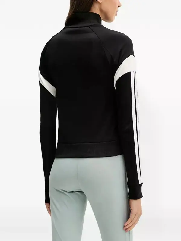Adidas Tiro Nations Stripe Logo Mock Neck Zip Fastening Sweatshirt