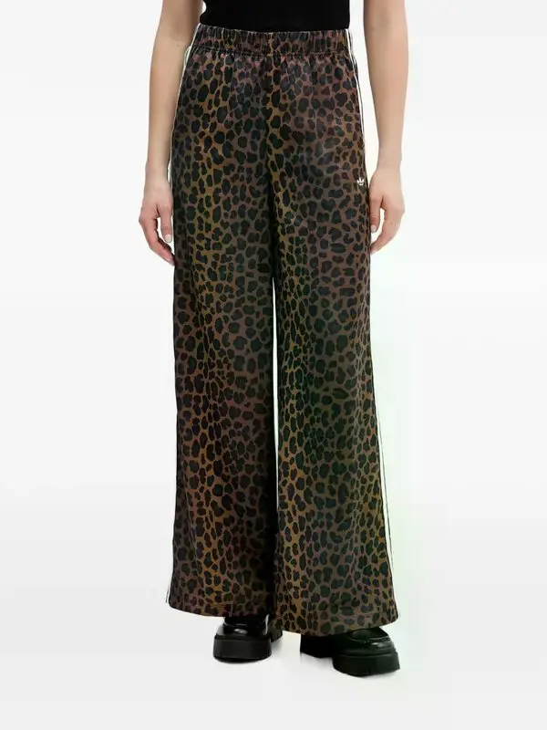Adidas Leopard-print Track Trousers - Brown