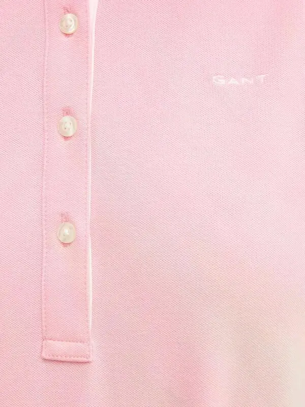 Gant Sleeveless Button Polo Shirt - Pink