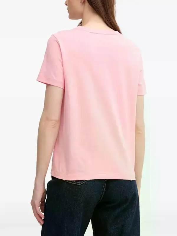 Gant Logo Embroidered T-shirt - Pink