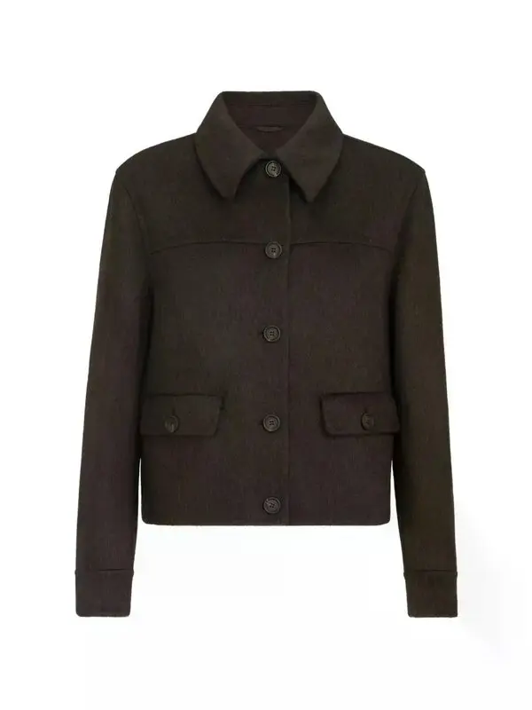 Brunello Cucinelli Hand-crafted Cashmere-beaver Double Cloth Outerwear Jacket With Monili - Brown