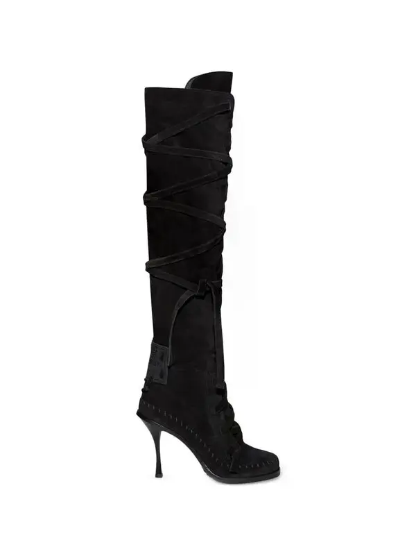Dsquared2 Lace-up Suede High Heel Boots