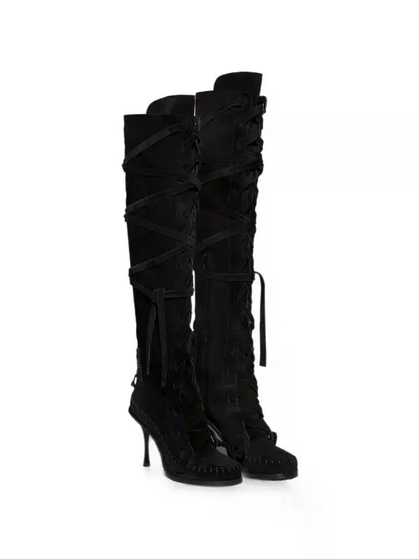 Dsquared2 Lace-up Suede High Heel Boots