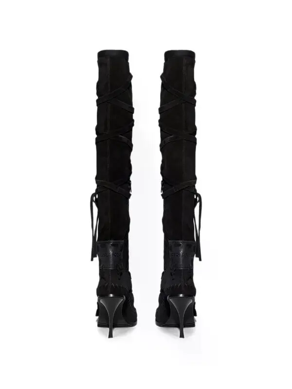 Dsquared2 Lace-up Suede High Heel Boots