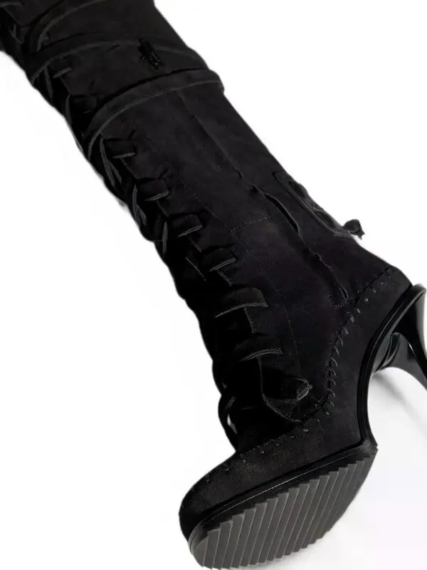 Dsquared2 Lace-up Suede High Heel Boots