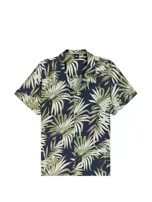 BOSS Palm-leaf-print Shirt