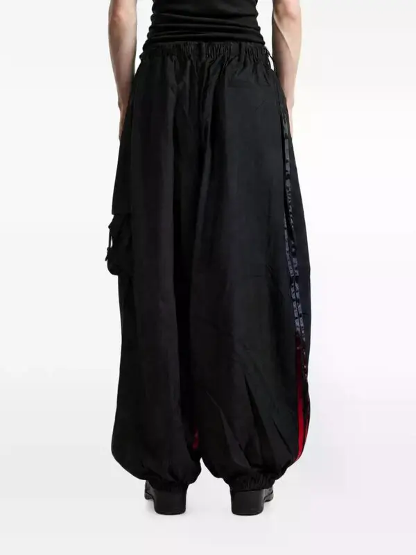 Y3 Wide Leg Track Pants With Side Stripe Detail