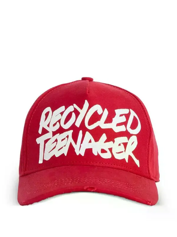 Dsquared2 Distressed Effect Baseball Cap - Red