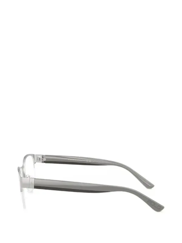 POLO RALPH LAUREN EYEWEAR Brushed-finish Half-rim Eyeglasses