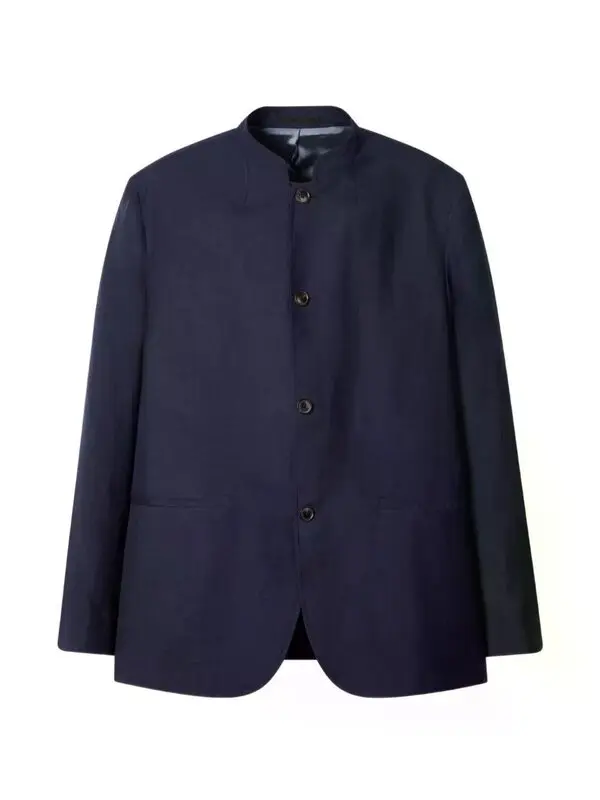 Paul Smith Mandarin-collar Single-breasted Blazer - Blue